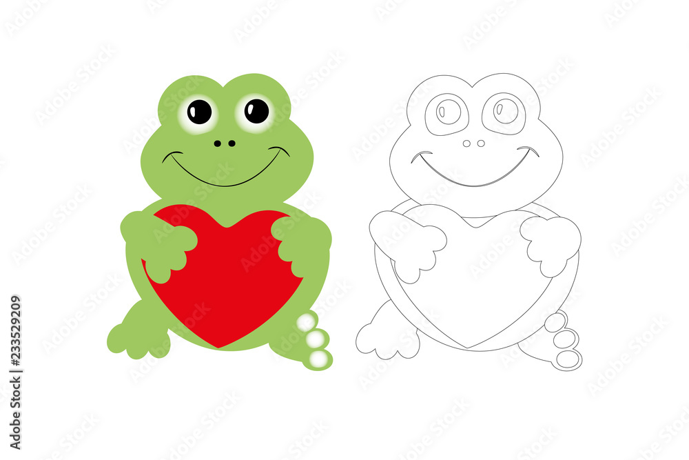 Coloring page for preschool activity Stock Vector | Adobe Stock