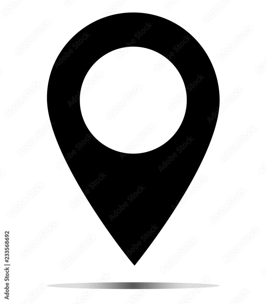 map localization icon on white background. mail sign. flat style. pin ...