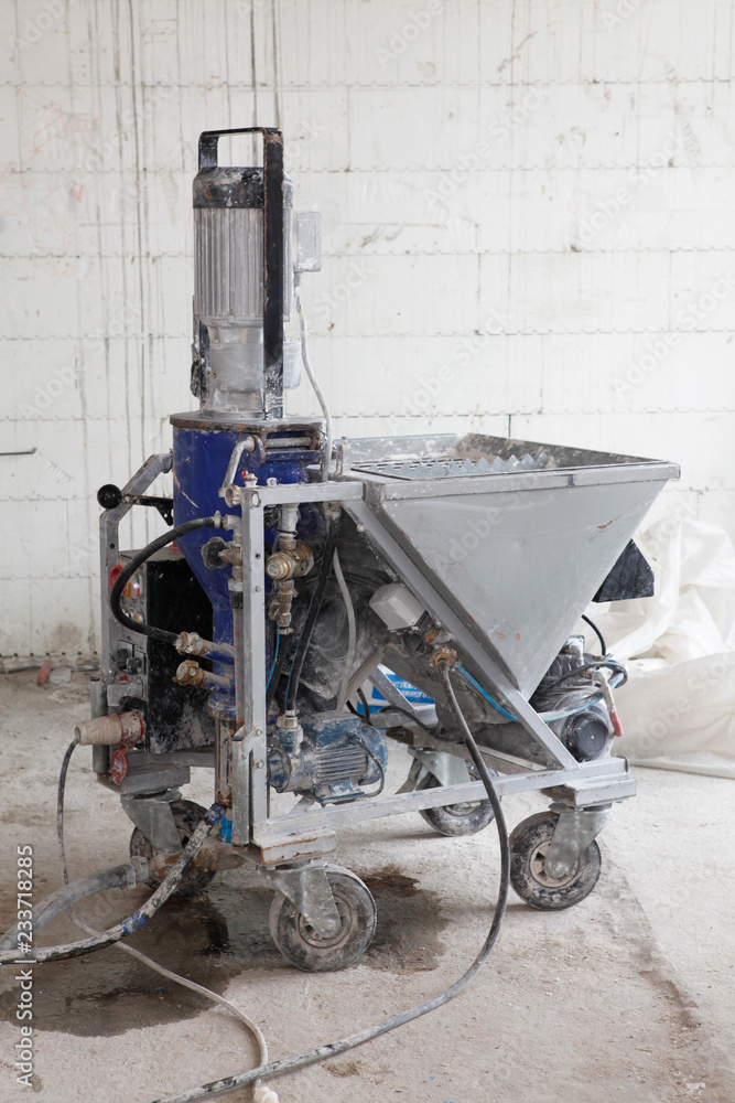 Plastering machine for house plastering walls. Electric Spray Plaster ...