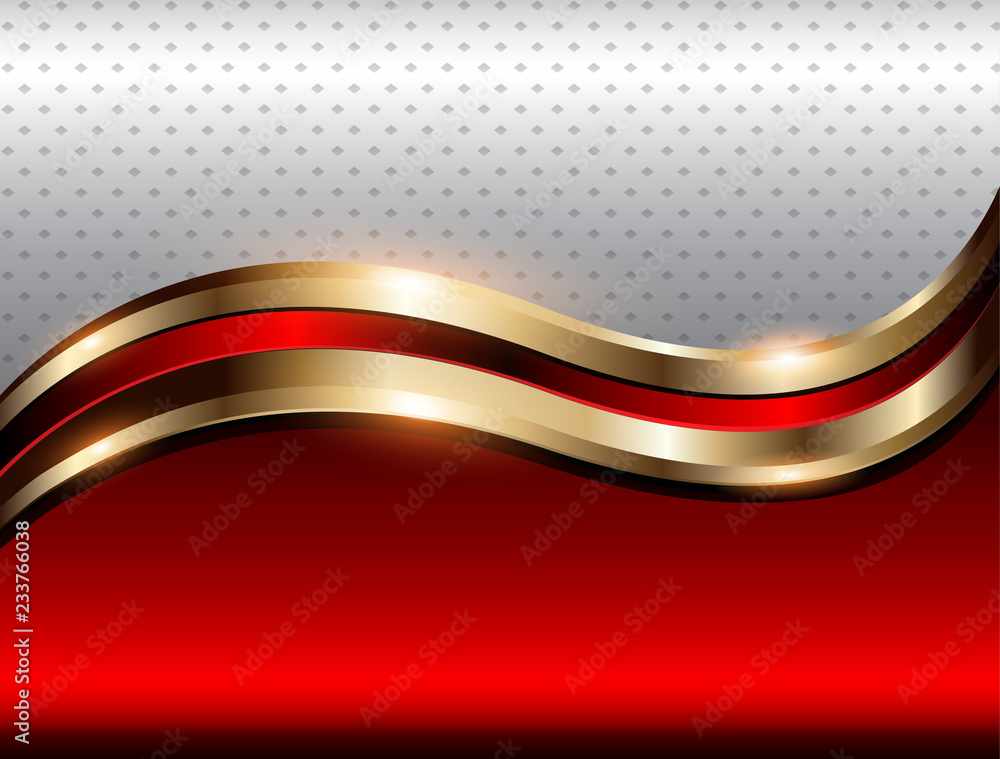 Red And Gold Wave Background