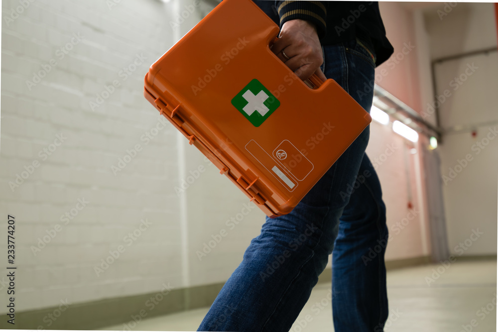 First aid after an accident at work Stock Photo | Adobe Stock