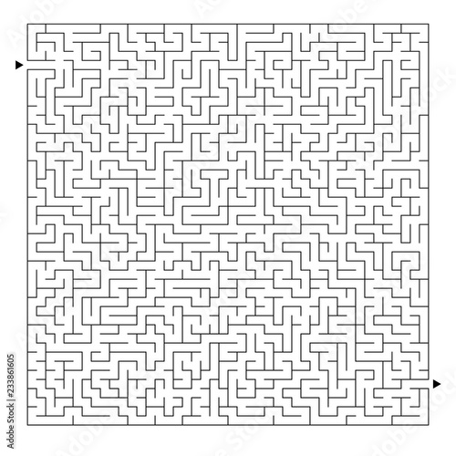 Difficult square maze. Game for kids and adults. Puzzle for children ...