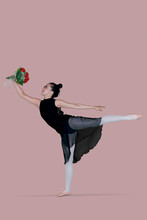 Dancer With A Bouquet Of Flowers Free Stock Photo - Public Domain Pictures