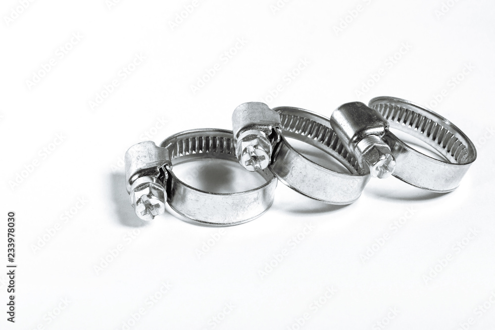 New metal hose clamps with threaded connection for pipes, stainless ...