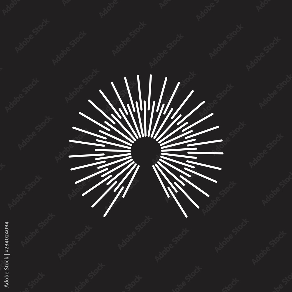 bright shine key hole symbol logo vector Stock Vector | Adobe Stock