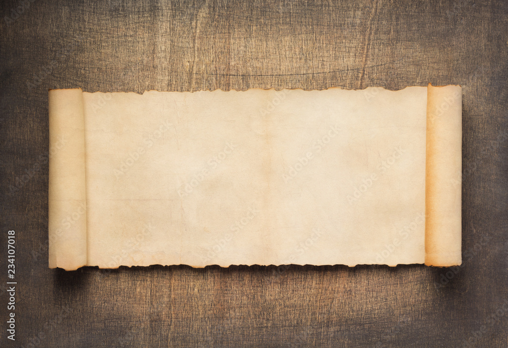 old retro aged paper parchment at wood Stock Photo | Adobe Stock