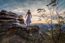 Woman On A Ledge Free Stock Photo - Public Domain Pictures
