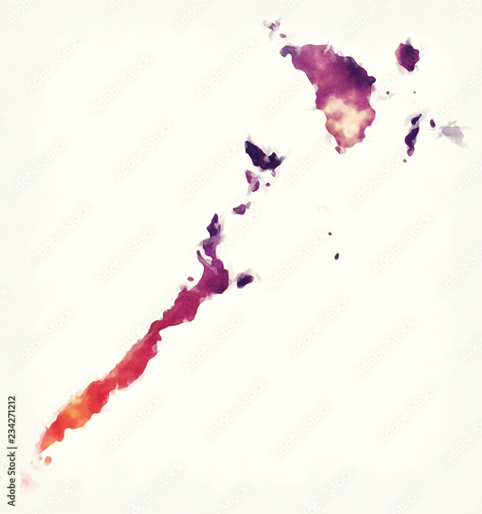 Ilustración de Stock Mimaropa region watercolor map of the Philippines ...