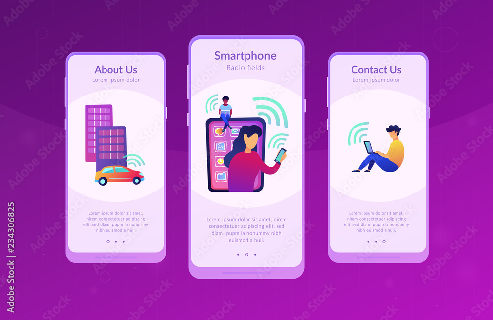 People using different electronic devices such as smartphone, laptop ...