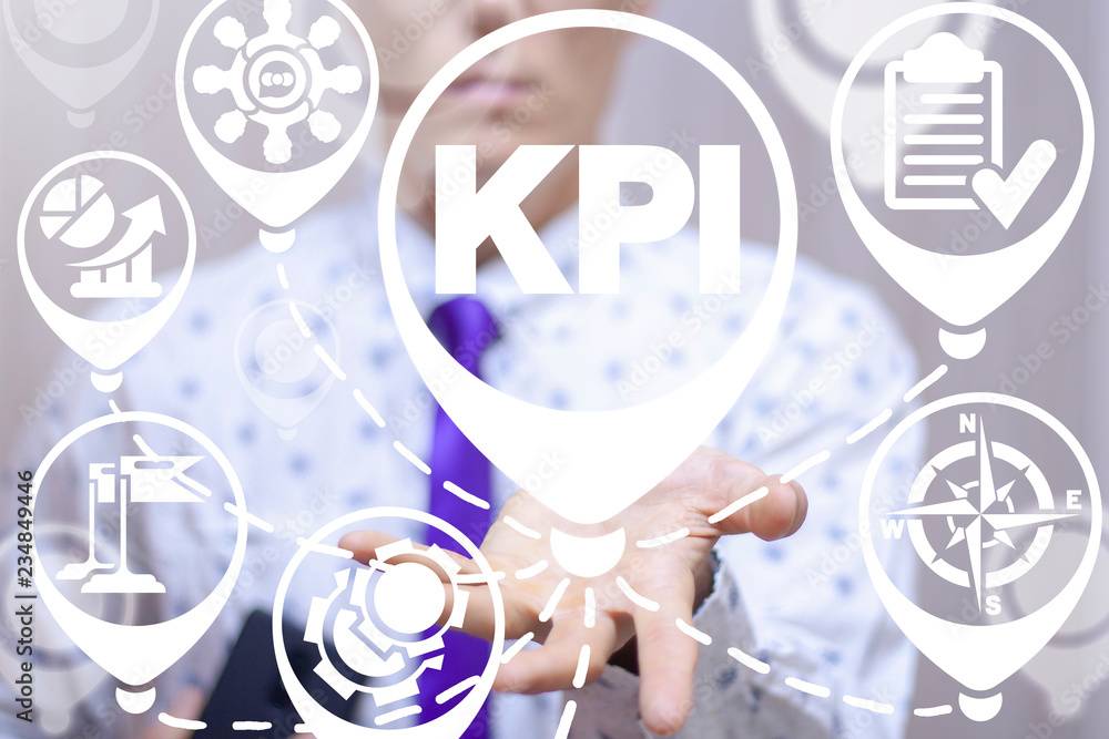 KPI - Key Performance Indicator Business Success. Intelligence metrics ...
