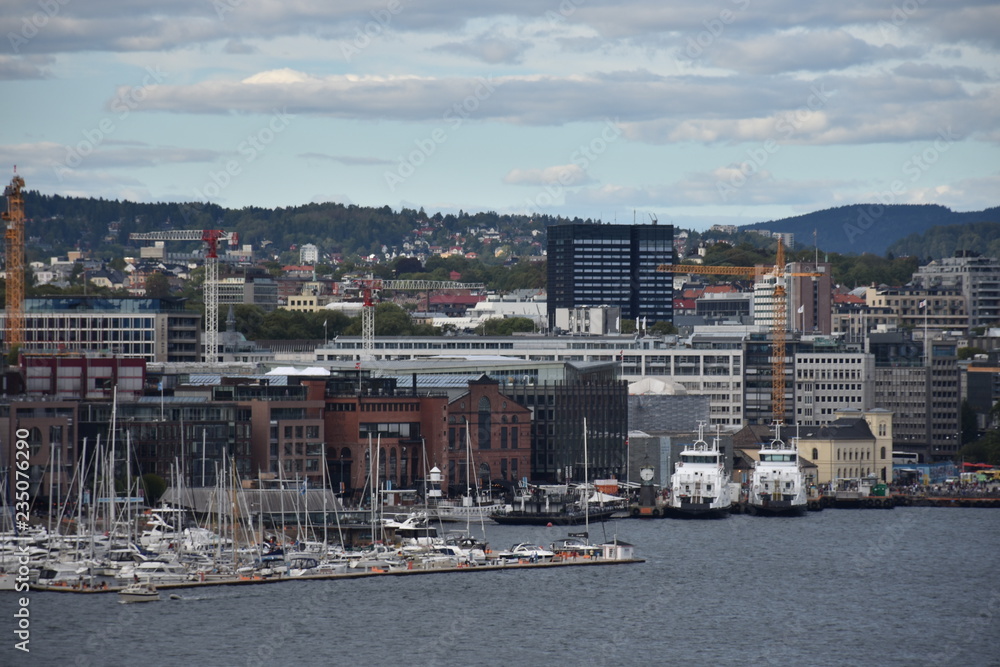 Oslo, Norwegen, Stadt, Skyline, Hafen, Leuchtturm, Hauptstadt, Rathaus ...
