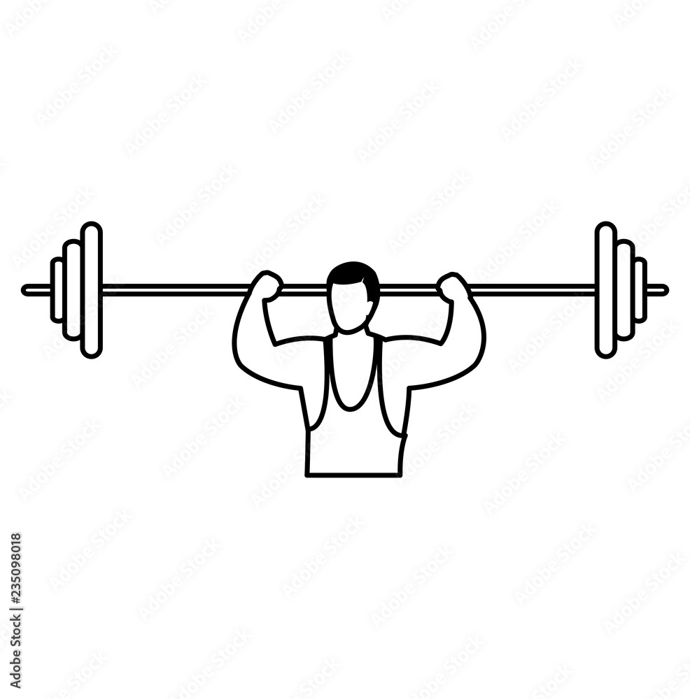 avatar weightlifter icon Stock Vector | Adobe Stock