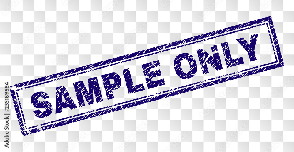 SAMPLE ONLY stamp seal print with scratched style and double framed ...