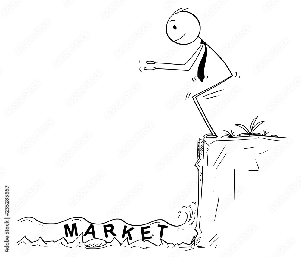 Cartoon stick man drawing conceptual illustration of businessman ready ...