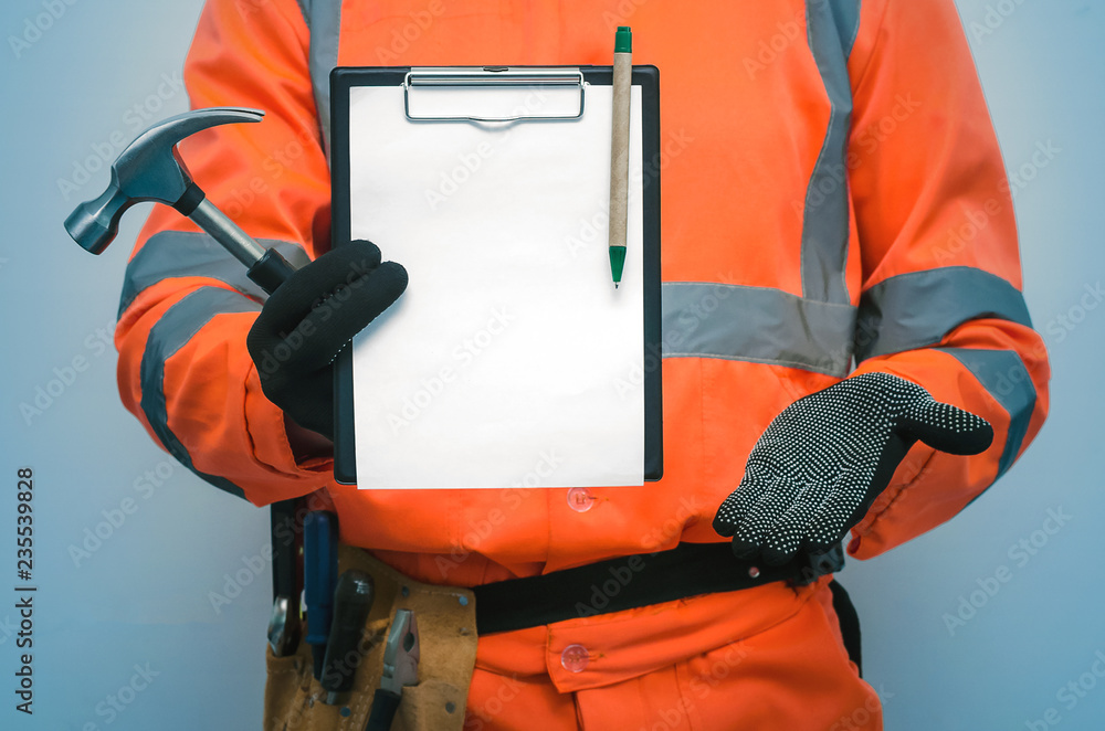 Building contract. Fix list. Building agreement mockup. Construction ...