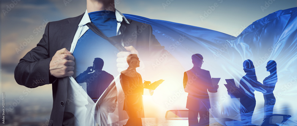 Building his super team Stock Photo | Adobe Stock