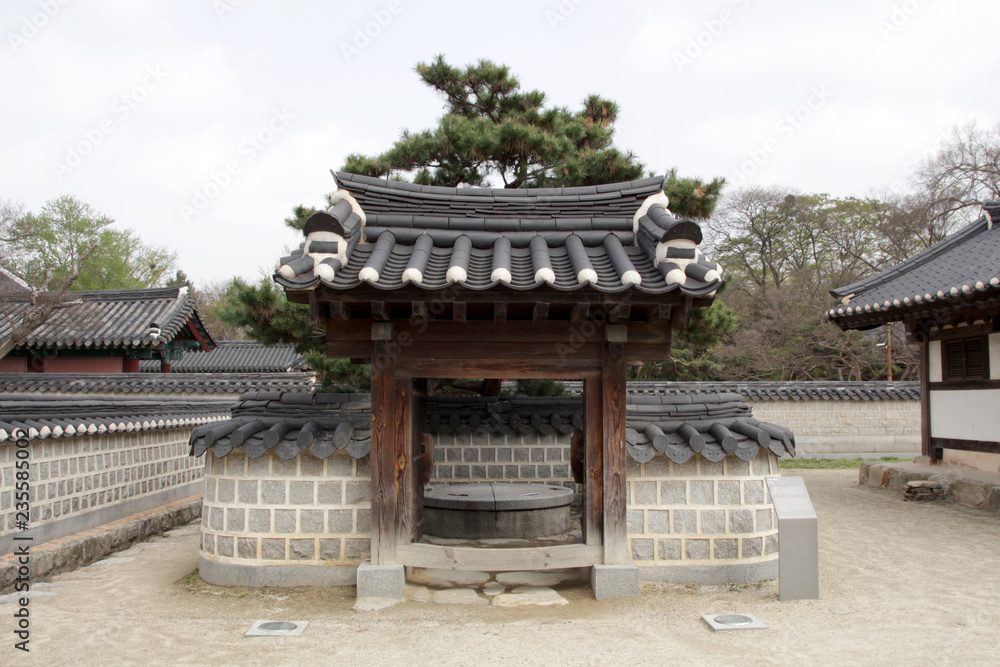 Korean Traditional Building House : Jeonju, South Korea - view of ...