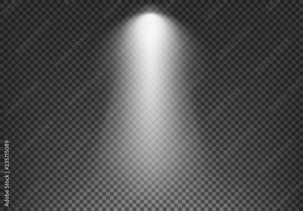 Light effect on transparent background. Vector template Stock Vector ...