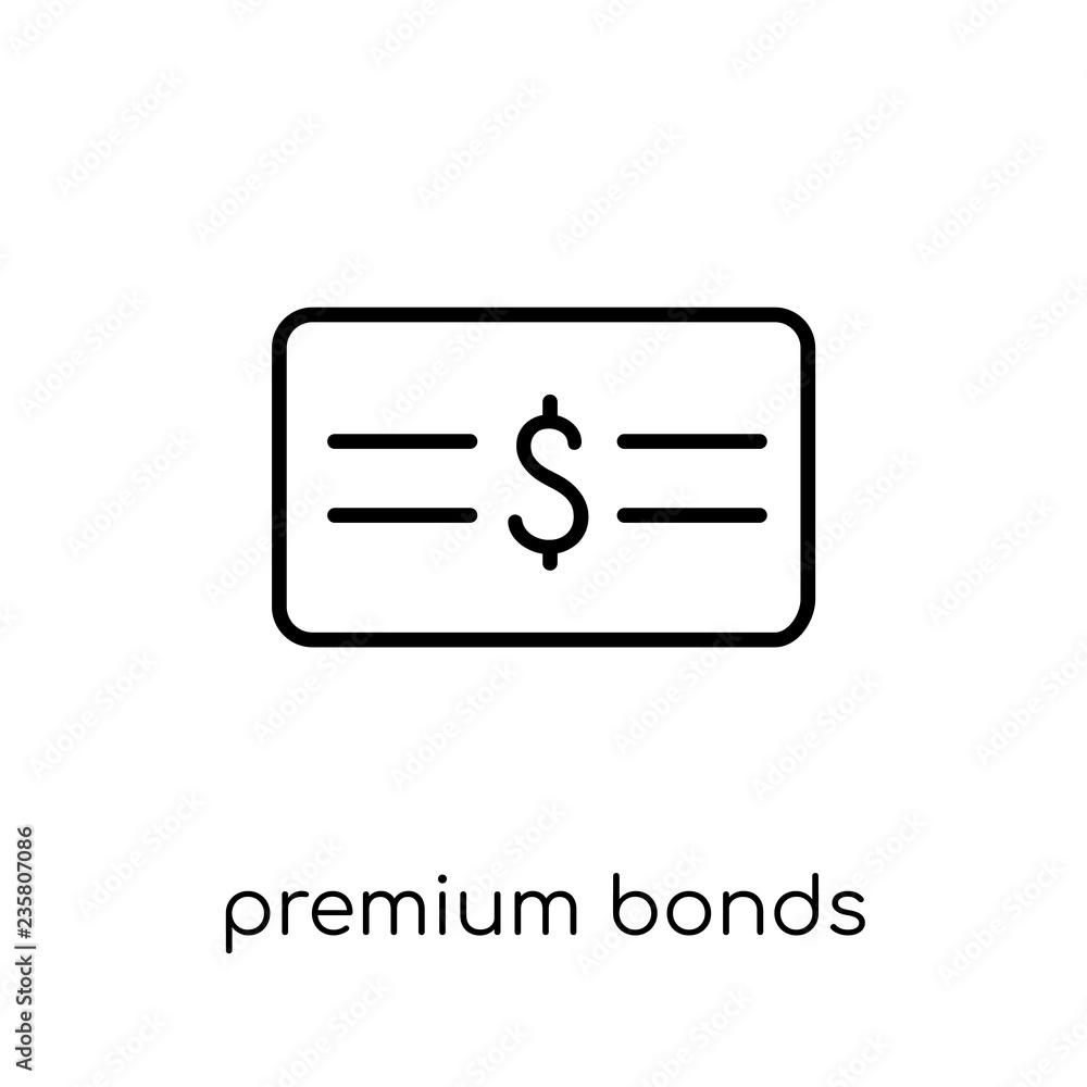 Premium bonds icon. Trendy modern flat linear vector Premium bonds icon ...