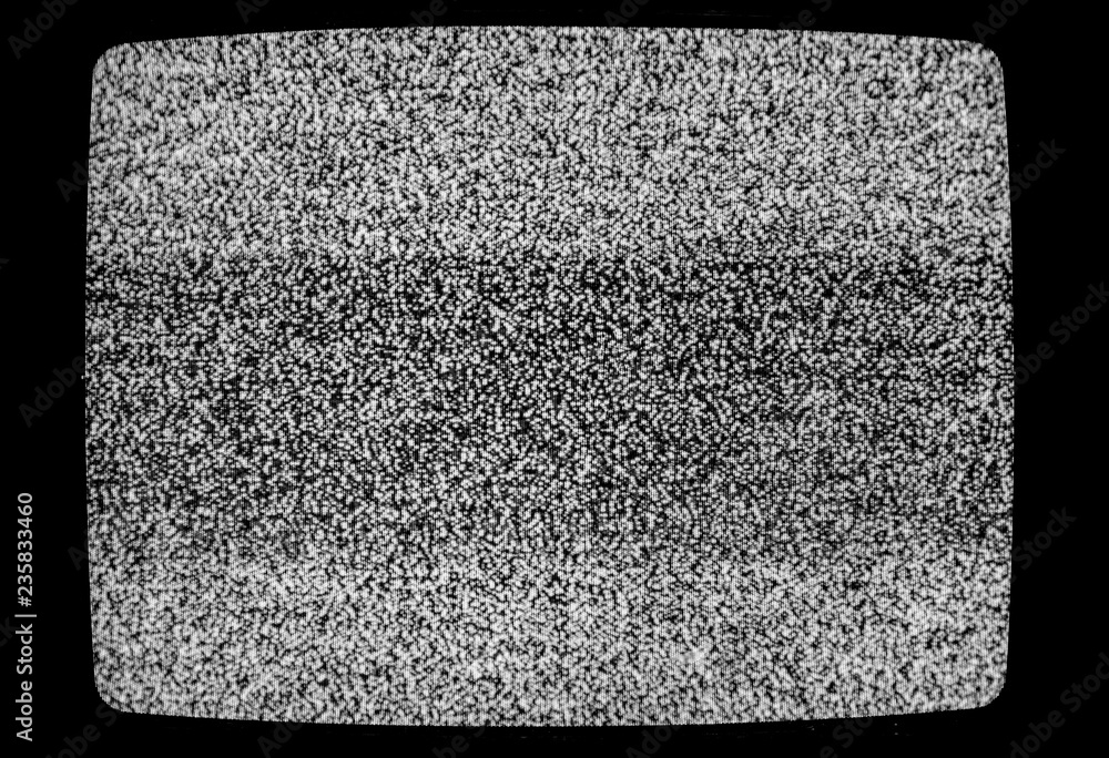 ภาพถ่าย Stock No signal TV texture. Television grainy noise effect as a ...