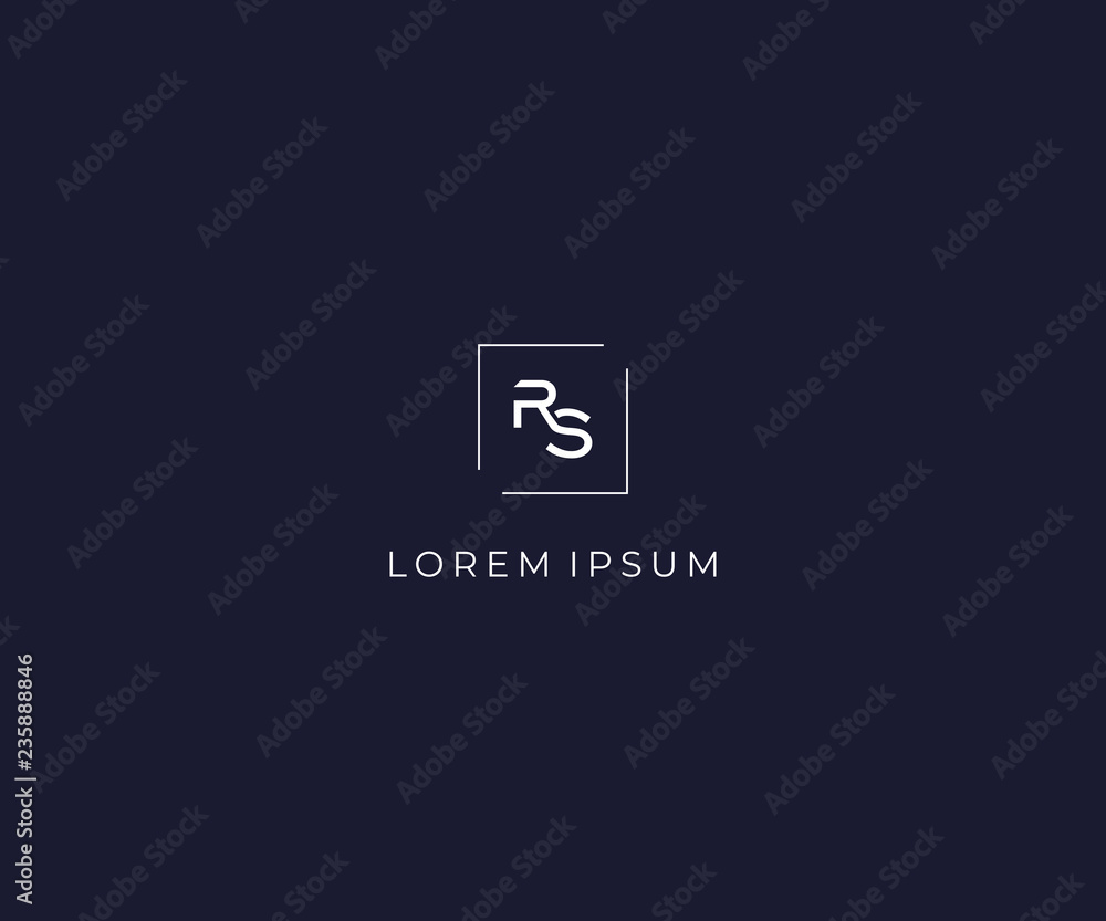 letter RS logo design template Stock Vector | Adobe Stock