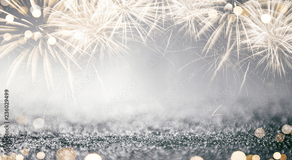 silver fireworks background