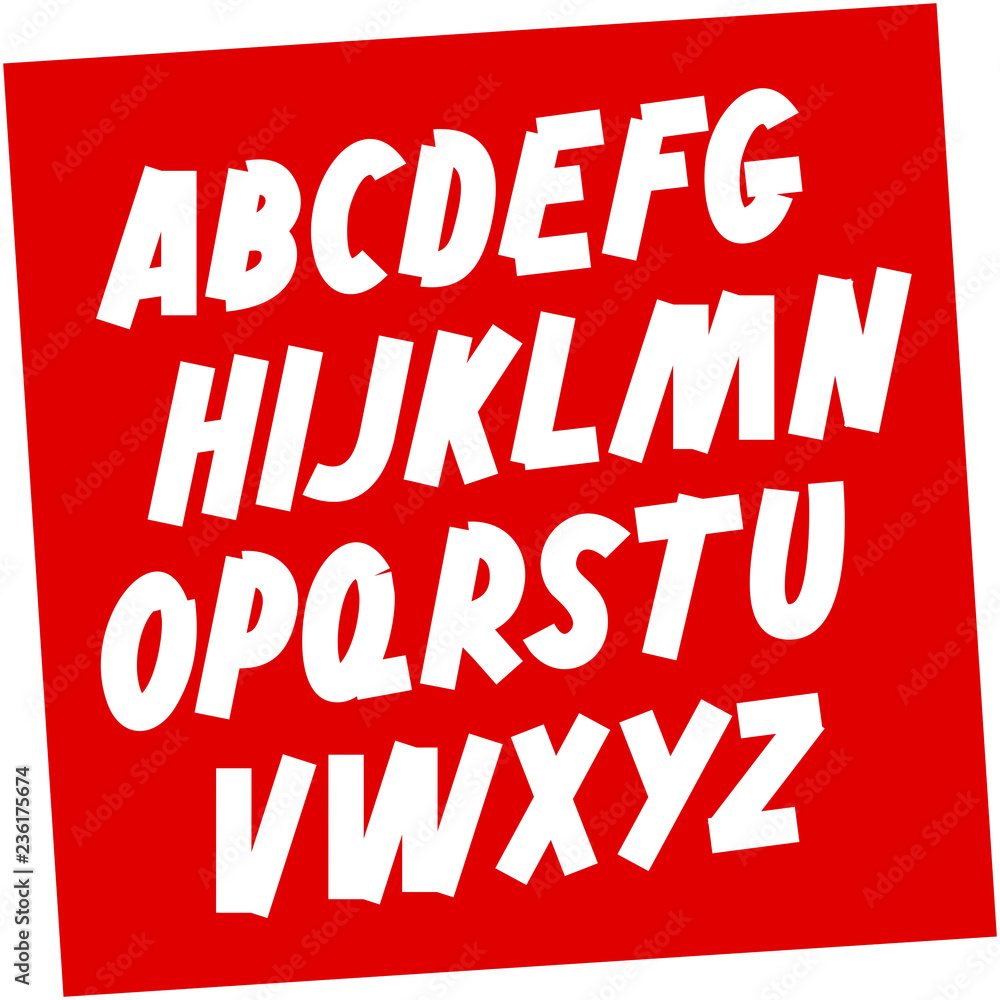 Soviet style Brush font. Editable vector alphabet Stock Vector | Adobe ...