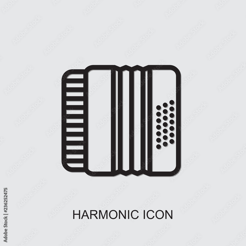 harmonic icon. outline harmonic icon from music collection. Use for web ...