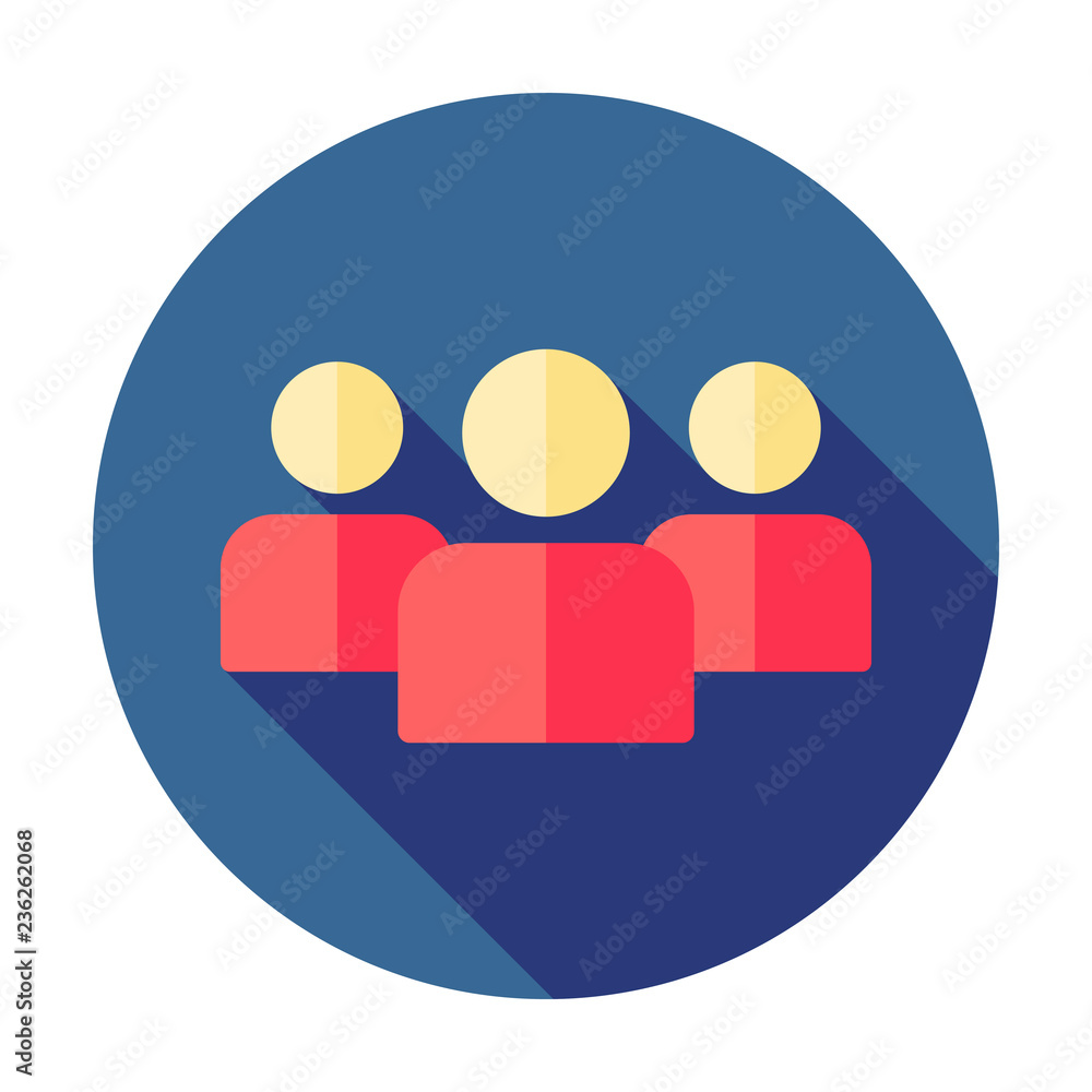 Group of people sign icon. Share symbol. Button with soft shadow. UI ...