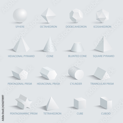 Sphere and Geometric Shapes on Vector Illustration Stock Vector | Adobe ...