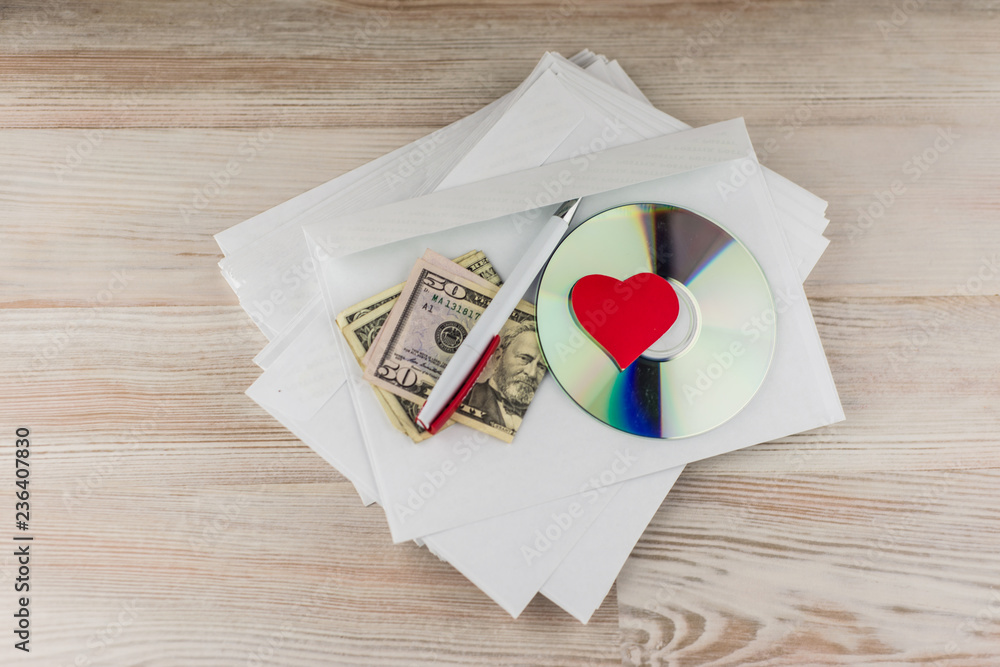love mail: the pack empty blank white envelopes for letters, white ball ...