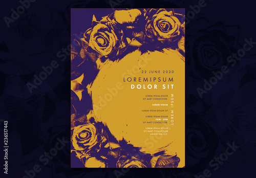 Duotone-style Event Poster Layout Stock Template | Adobe Stock