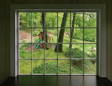 Spring Garden Window Frame View Free Stock Photo - Public Domain Pictures