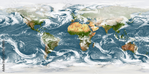 Equirectangular map of the precipitation on Earth planet. Seamless ...