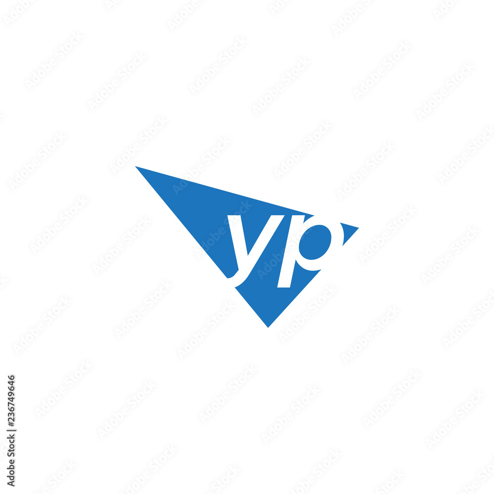 initial two letter yp negative space triangle logo Stock Vector | Adobe ...
