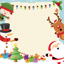 Reindeer Frame Illustration Free Stock Photo - Public Domain Pictures