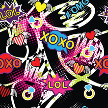 Colorful Pop Art Doodle Pattern Free Stock Photo - Public Domain Pictures