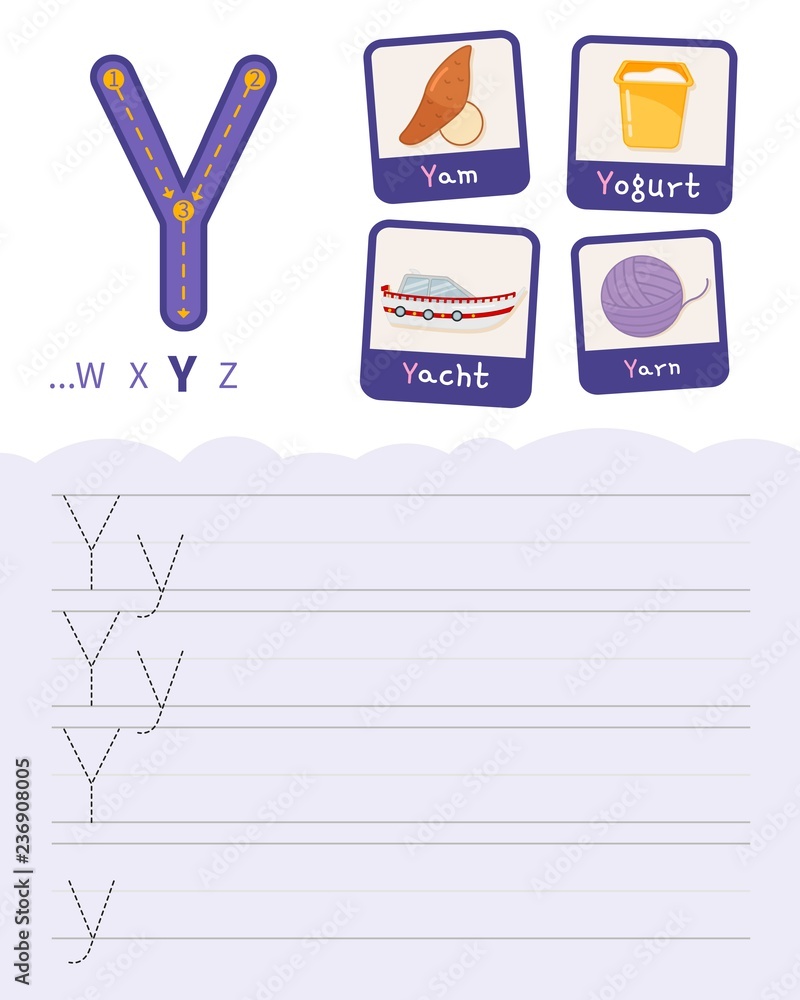 Handwriting practice sheet. Basic writing. Educational game for ...