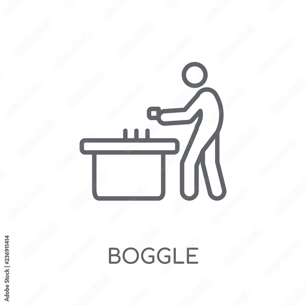 Boggle linear icon. Modern outline Boggle logo concept on white ...