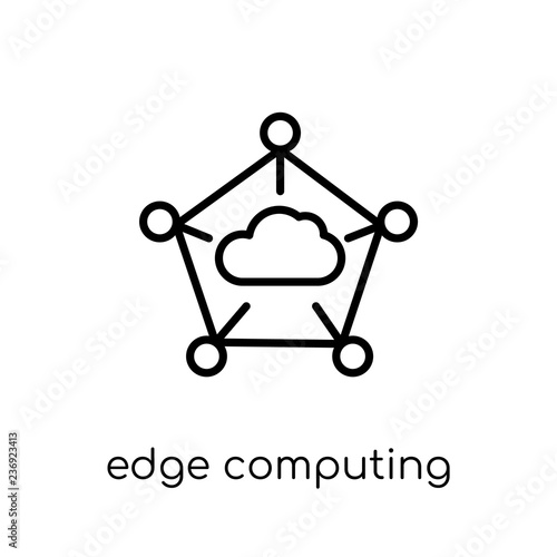 edge computing icon. Trendy modern flat linear vector edge computing ... edge computing icon. Trendy modern flat linear vector edge computing ...