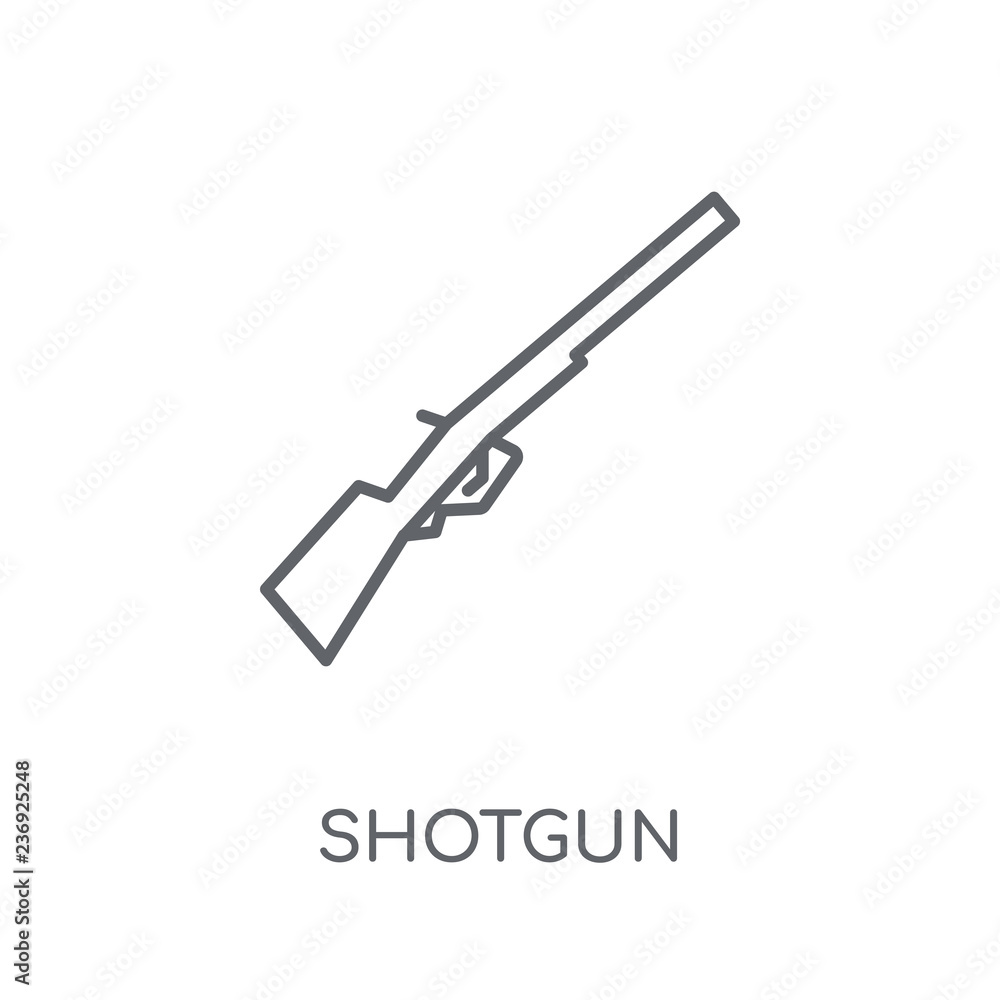 Shotgun linear icon. Modern outline Shotgun logo concept on white ...