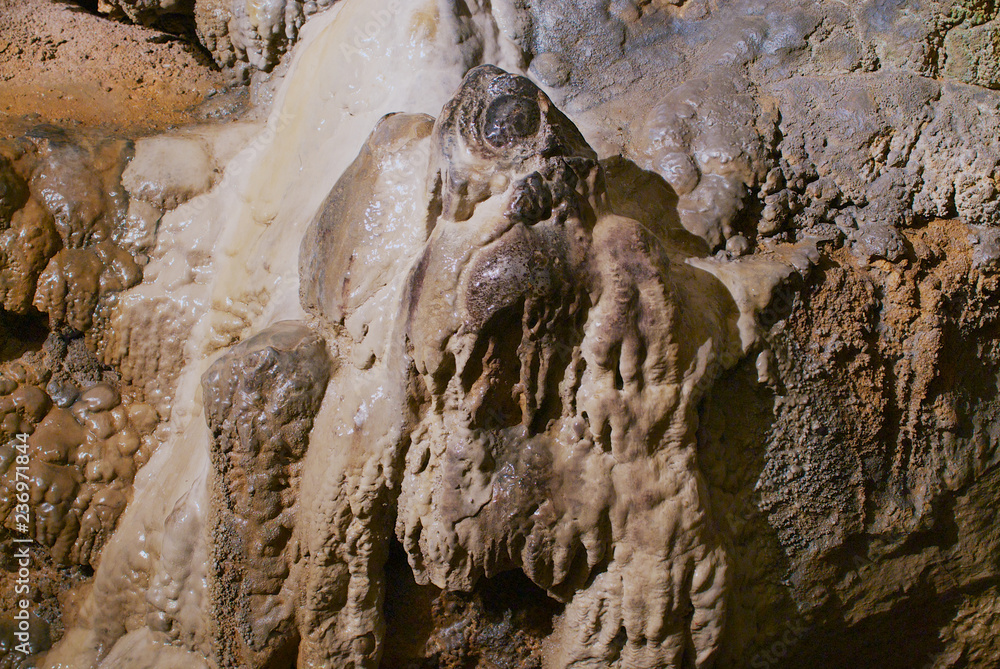 Gosu limestone cave in Danyang, South Korea. Called the "underground ...