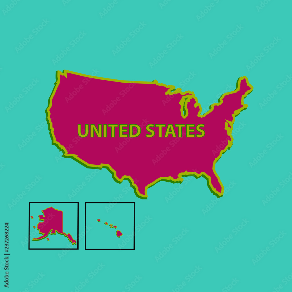 united states map vector illustration. countries map design. Stock ...