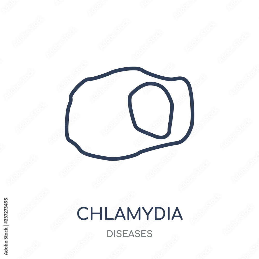 Chlamydia trachomatis icon. Chlamydia trachomatis linear symbol design ...