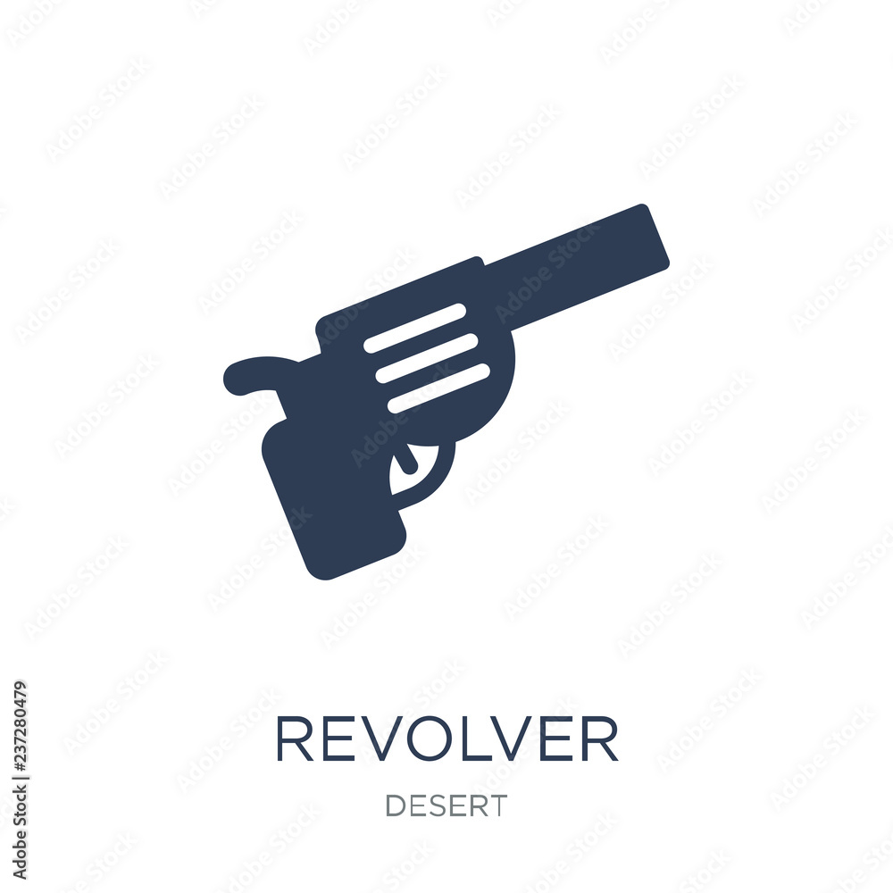 Revolver icon. Trendy flat vector Revolver icon on white background ...