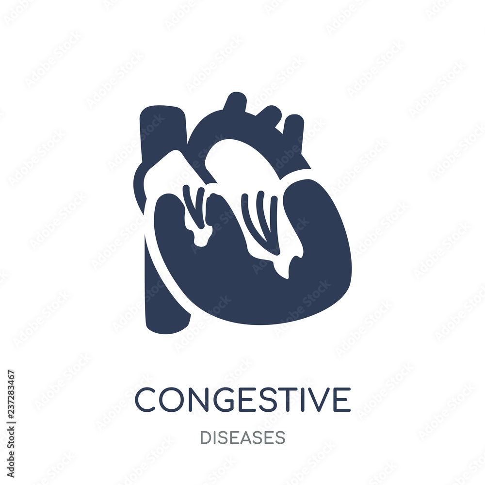 Congestive heart disease icon. Congestive heart disease filled symbol ...