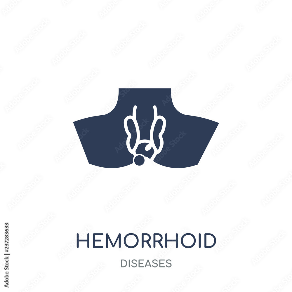 Hemorrhoid icon. Hemorrhoid filled symbol design from Diseases ...