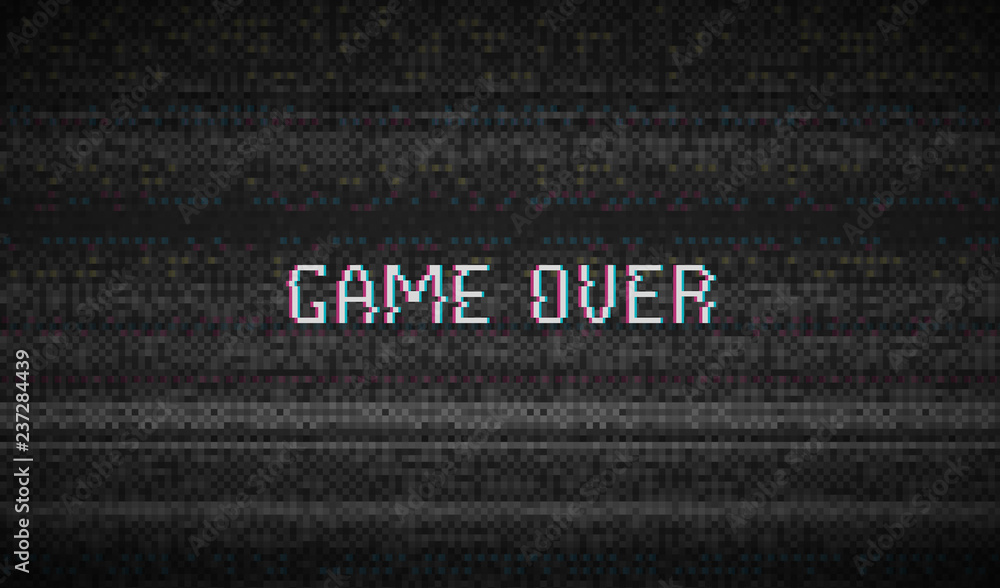 Vector de Stock Glitch Texture pixel noise. Test TV Screen Digital VHS ...