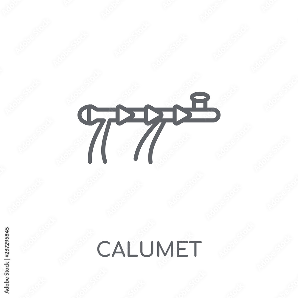 Calumet linear icon. Modern outline Calumet logo concept on white ...