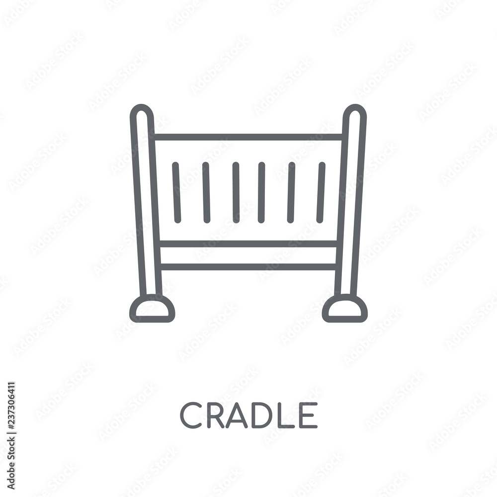 Cradle linear icon. Modern outline Cradle logo concept on white ...